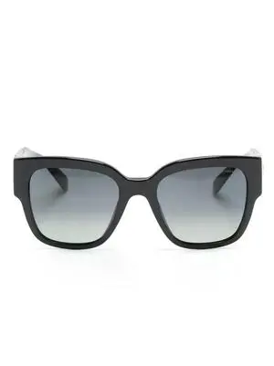 Versace Logo-plaque Oversize-frame Sunglasses