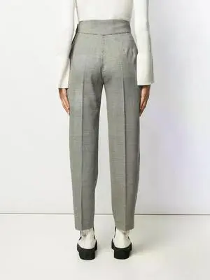MSGM Micro Houndstooth High-waisted Trousers