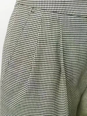 MSGM Micro Houndstooth High-waisted Trousers