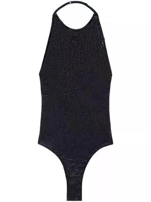 COURREGES Crystal-embellished Halterneck Body - Blue