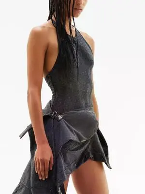 COURREGES Crystal-embellished Halterneck Body