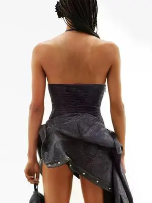 COURREGES Crystal-embellished Halterneck Body