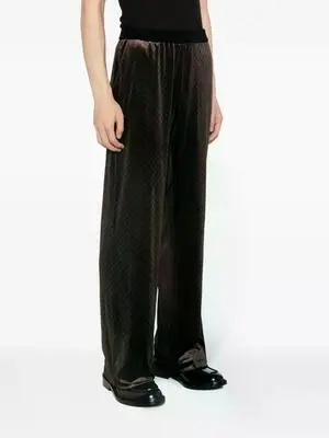 Balmain Monogram-jacquard Straight-leg Trousers