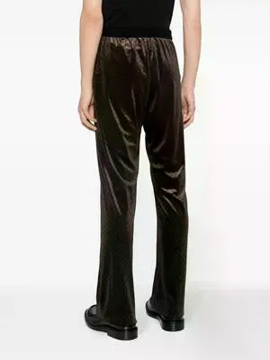 Balmain Monogram-jacquard Straight-leg Trousers