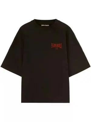 Palm Angels Logo-print Cotton T-shirt - Black