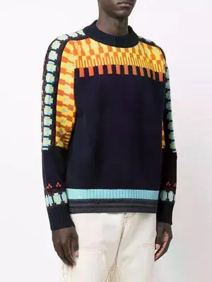 Sacai Intarsia-knit Jumper