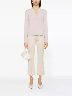 BLANCA VITA Flared Seamed Trousers