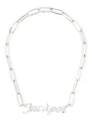 JIL SANDER Jackpot-plaque Necklace - Silver