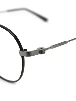 Calvin Klein Logo Round Frame Glasses