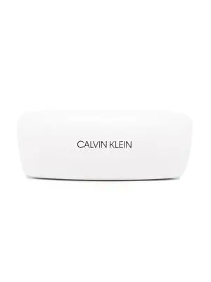 Calvin Klein Logo Round Frame Glasses