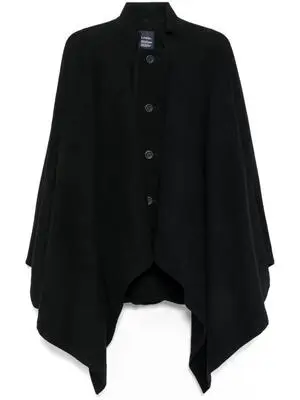 Yohji Yamamoto Button-up Cape - Black