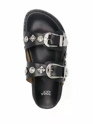 Toga Side-buckle Leather Sandals