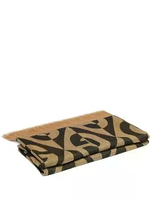 Gucci Gg Diamond Print Linen Blanket - Neutrals