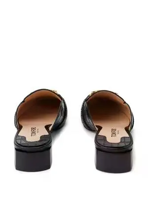 TOM FORD Whitney Crocodile-embossed Leather Mules