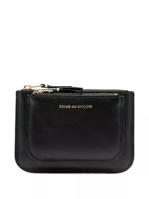 Comme Des Garçons Logo-print Calf-leather Wallet - Black