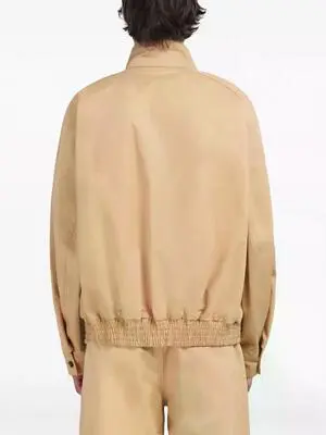 Marni Logo-patch Cotton Bomber Jacket - Yellow
