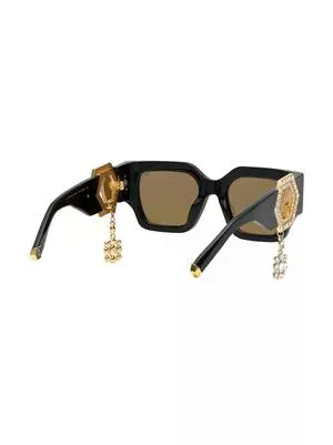 Philipp Plein Square Exclusive Logo-plaque Sunglasses