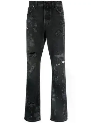 032C Distressed-finish Painter's Jeans
