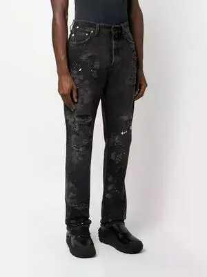 032C Distressed-finish Painter's Jeans