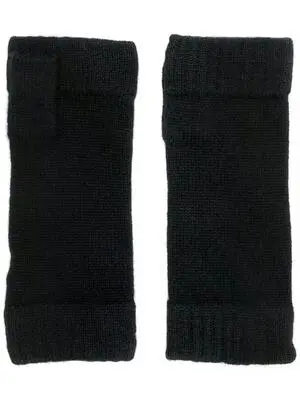 N.peal Cashmere Fingerless Gloves - Black