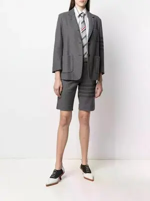 Thom Browne 4-bar Stripe Twill Shorts - Grey