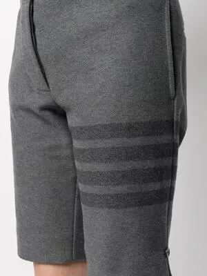 Thom Browne 4-bar Stripe Twill Shorts - Grey
