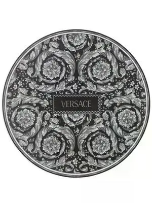 Versace Barocco Haze Serving Plate - Black