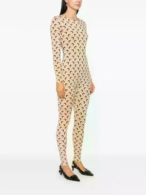 MARINE SERRE Jersey Moon Print Jumpsuit