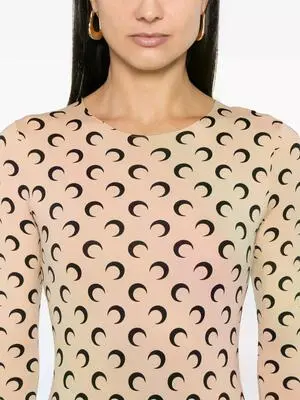 MARINE SERRE Jersey Moon Print Jumpsuit