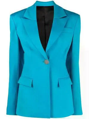 Attico Single-breasted Virgin Wool Blazer