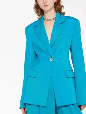 Attico Single-breasted Virgin Wool Blazer