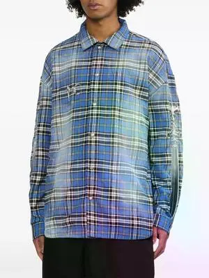 THUG CLUB Check-pattern Shirt