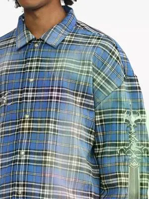 THUG CLUB Check-pattern Shirt