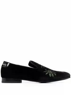 Philipp Plein Palm Embroidered Loafers