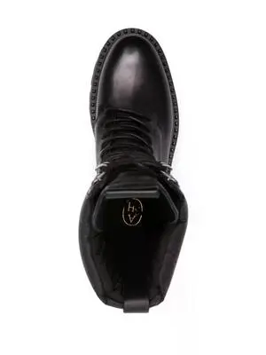 Ash Lace-up Combat Leather Boots