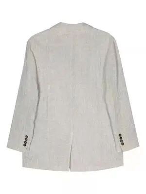 Brunello Cucinelli Intertwined Linen-blend Blazer