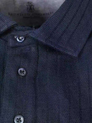Brunello Cucinelli Ribbed-knit Polo Shirt