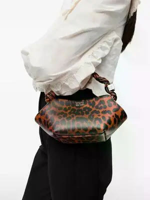 GANNI Leopard-print Mini Bag - Red
