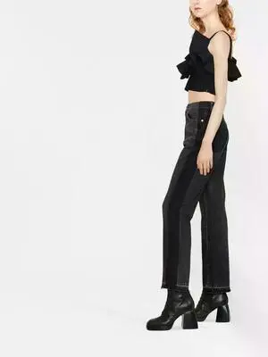 Alexander McQueen Gathered-neckline Cropped Top