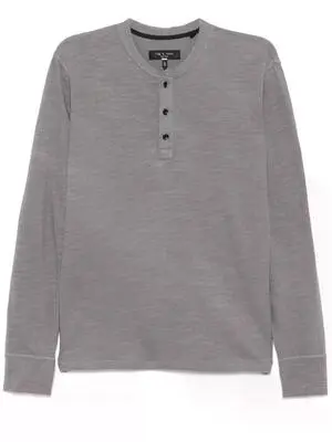 Rag & Bone Classic Flame Henley Shirt - Grey
