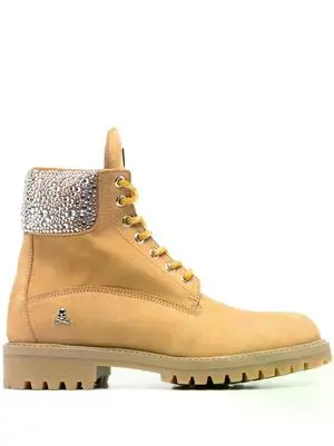 Philipp Plein The Hunter Crystal Embellished Ankle Boots