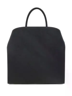 FERRAGAMO Hug Tote Bag In Hammered Calfskin - Black