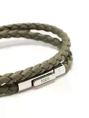 TOD'S Double Braided Bracelet - Green