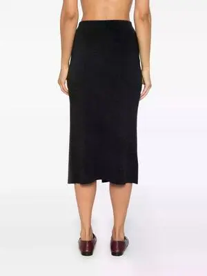 P.a.r.o.s.h Draped Midi Skirt - Grey