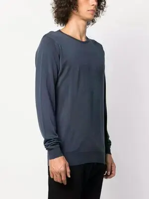 John Smedley Lundy Fine-knit Jumper - Blue