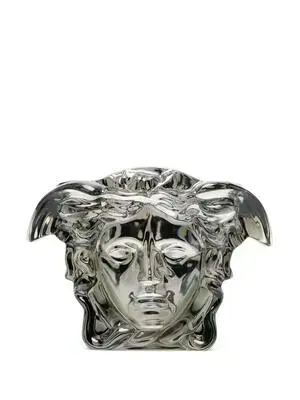 Versace Medusa Glass Vase - Black