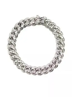 Shay 18k White Gold Diamond Chain-link Bracelet - Silver