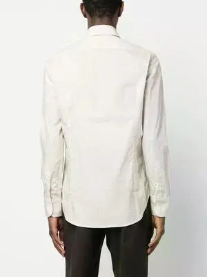 Canali Plain Button-down Shirt