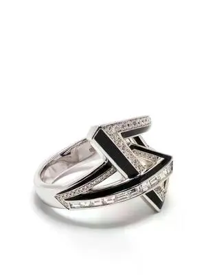 Stephen Webster 18kt White Gold Vertigo Obtuse Diamond Ring - Silver
