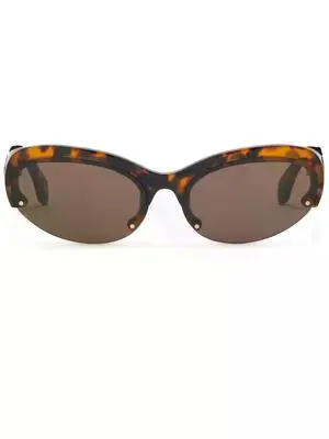 Palm Angels Palmdale Oval-Frame Sunglasses Brown
